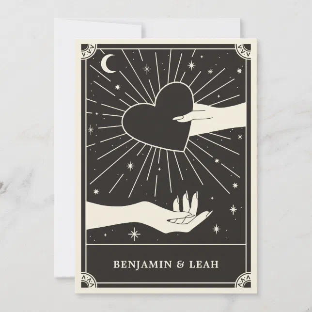 Celestial Boho Tarot Wedding Invitation | Zazzle