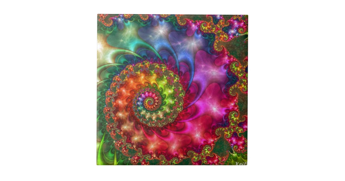 CELESTIAL ESOTERIC PAINTING TILE | Zazzle