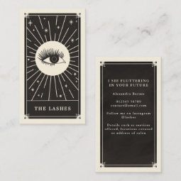 Celestial Eye Tarot Lashes Black Business card | Zazzle