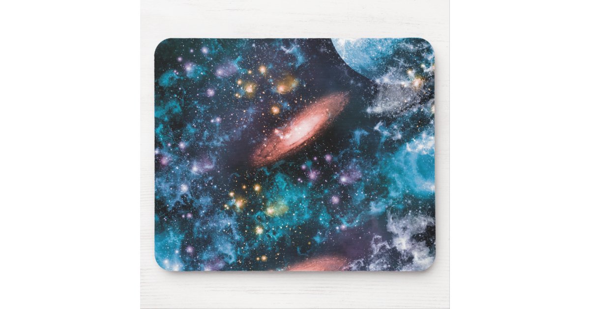 Celestial Galaxy Nebula Planet Hubble Photo Mouse Pad | Zazzle