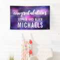 Celestial Galaxy Space Wedding Congratulations Banner | Zazzle