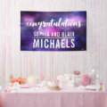 Celestial Galaxy Space Wedding Congratulations Banner | Zazzle