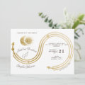 Celestial Gold Sun & Moon Monogram Crest QR Code Invitation | Zazzle