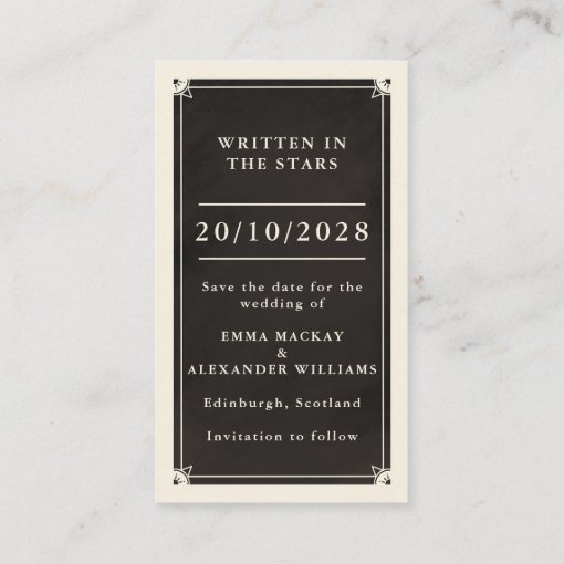 Celestial Lovers Tarot Wedding Save the Date Card | Zazzle