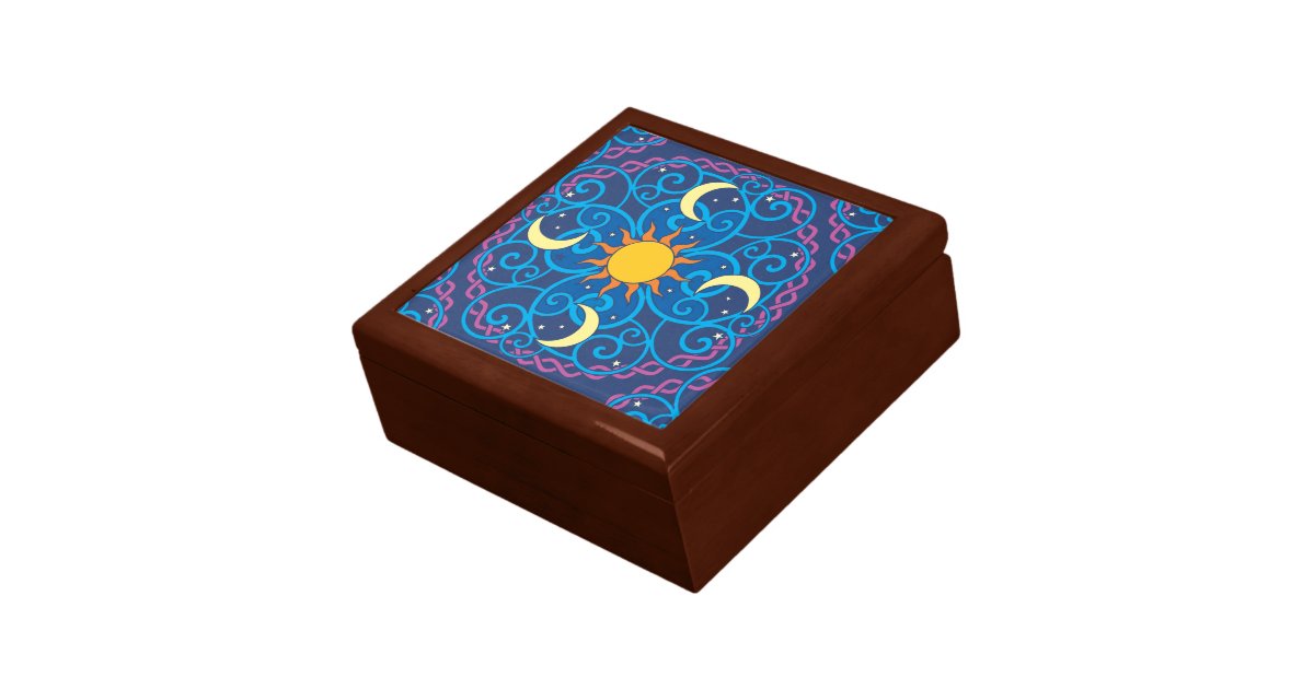 Celestial Mandala Wooden Keepsake Box | Zazzle