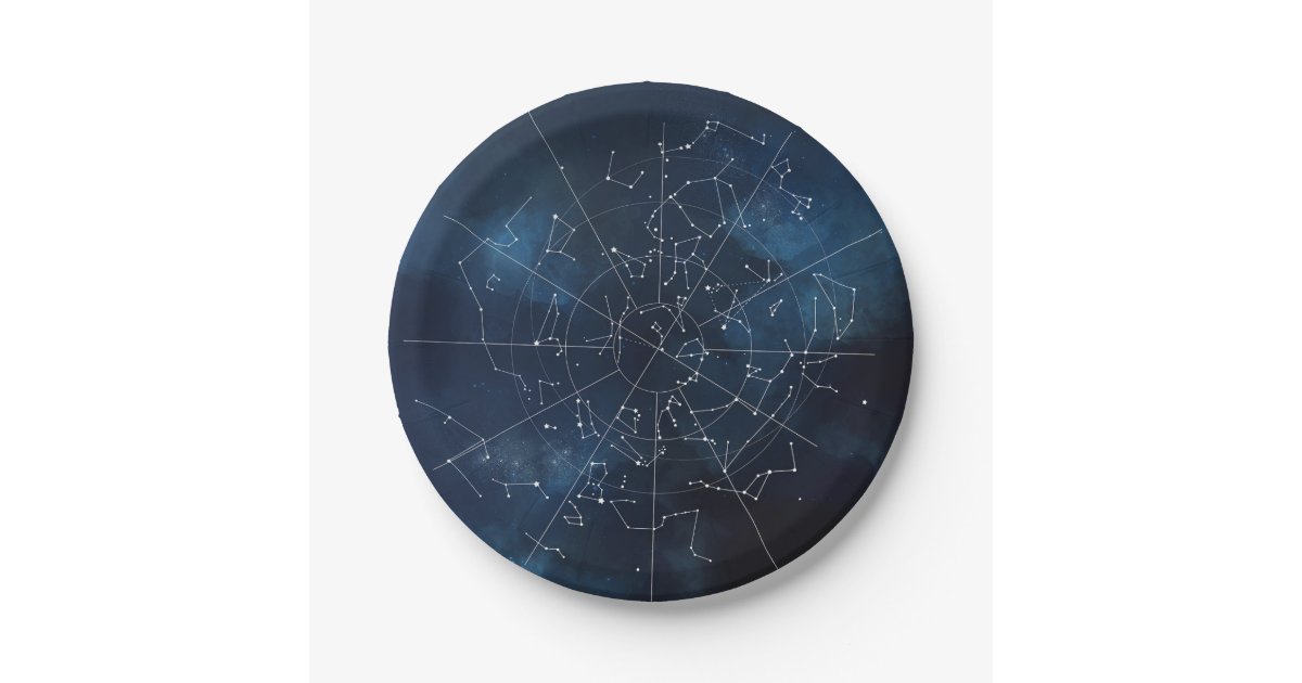 Celestial Map Paper Plates | Zazzle