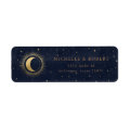 Celestial Midnight Blue Return Address Label | Zazzle