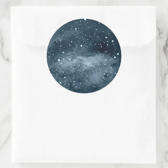 Celestial Moon | Night Sky Envelope Seal Sticker | Zazzle