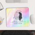 Celestial Mystic Moon Goddess Rainbow Business Mouse Pad | Zazzle