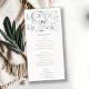 Celestial Navy Starry Night Moon Wedding Menu Card | Zazzle