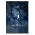Celestial Night Sky | Gold Table Number | Zazzle