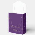 Celestial Purple Gold Sun Moon Astronomy Wedding Favor Boxes | Zazzle
