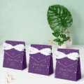 Celestial Purple Gold Sun Moon Astronomy Wedding Favor Boxes | Zazzle