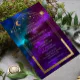 Celestial Purple Teal Gold Wedding Invitation | Zazzle