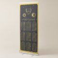 Celestial Star Crescent Moon Wedding Seating Chart Retractable Banner ...