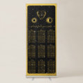 Celestial Star Crescent Moon Wedding Seating Chart Retractable Banner ...
