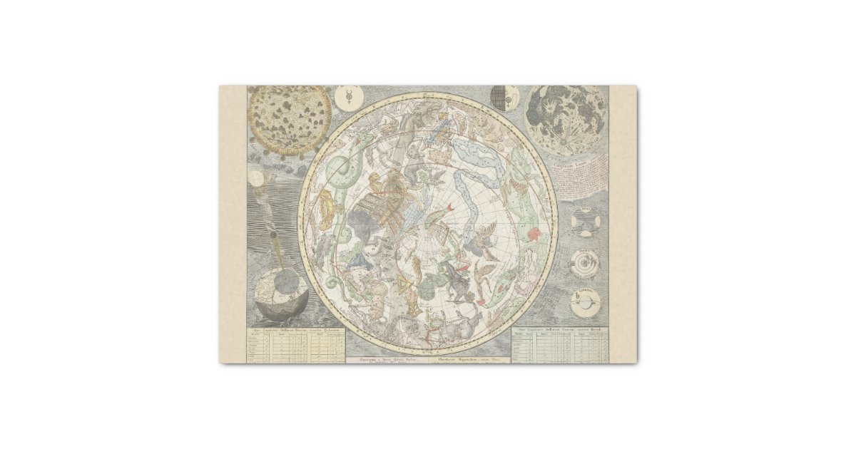 Celestial Star Map Zodiac Constellation I Tissue Paper | Zazzle