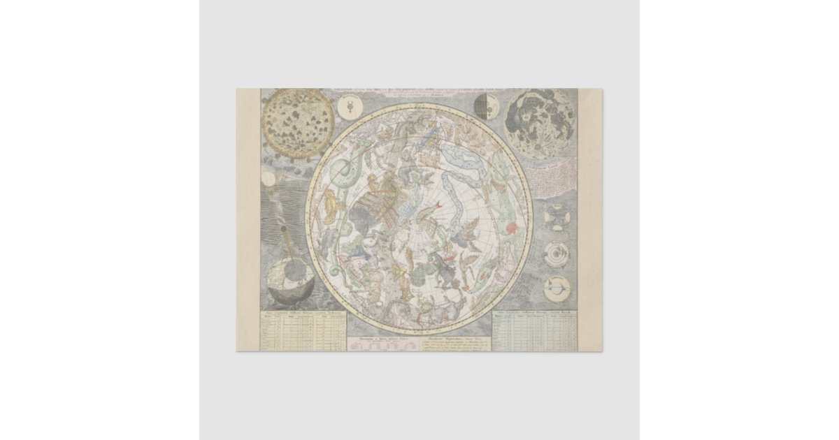 Celestial Star Map Zodiac Constellation I Tissue Paper | Zazzle