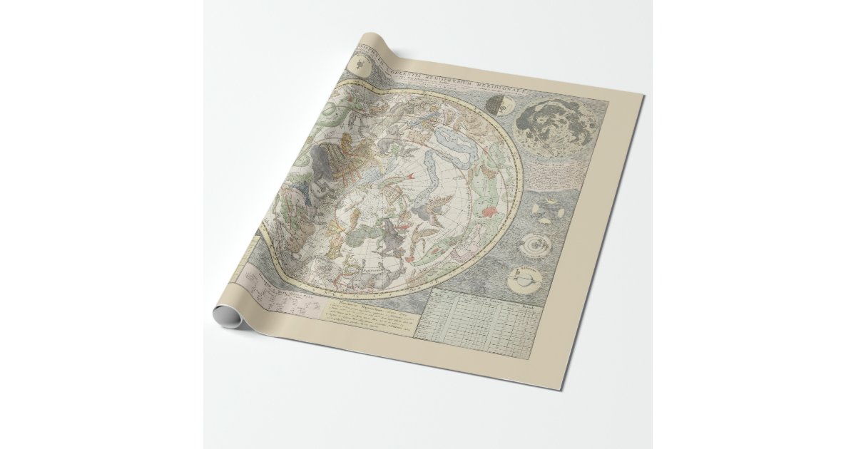 Celestial Star Map Zodiac Constellation I Wrapping Paper | Zazzle