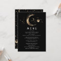 Celestial Starry Night Moon Wedding Menu Invitation | Zazzle