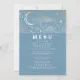 Celestial Starry Night Moon Wedding Menu Invitation | Zazzle