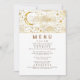 Celestial Starry Night Moon Wedding Menu Invitation | Zazzle