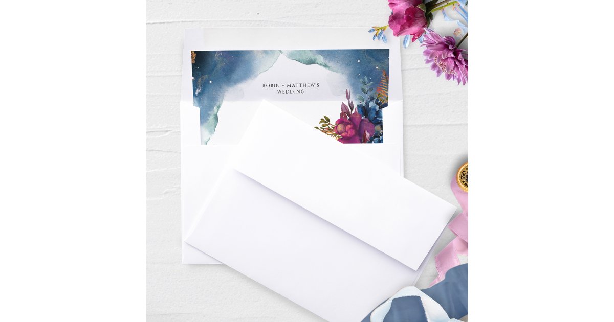 Celestial, Starry Night Mystic Garden Envelope Liner | Zazzle