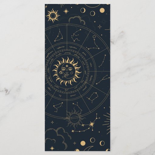 Celestial Sun and Moon Menu | Zazzle