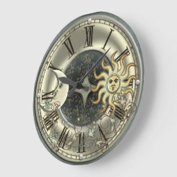 Celestial Sun And Moon Wall Clock | Zazzle