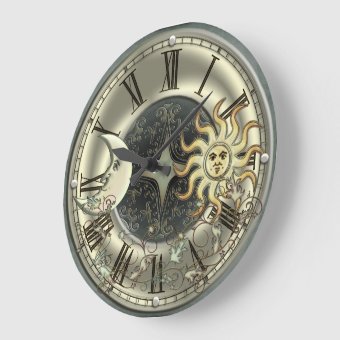 Celestial Sun And Moon Wall Clock | Zazzle