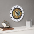Celestial Sun Moon Faces Large Clock | Zazzle