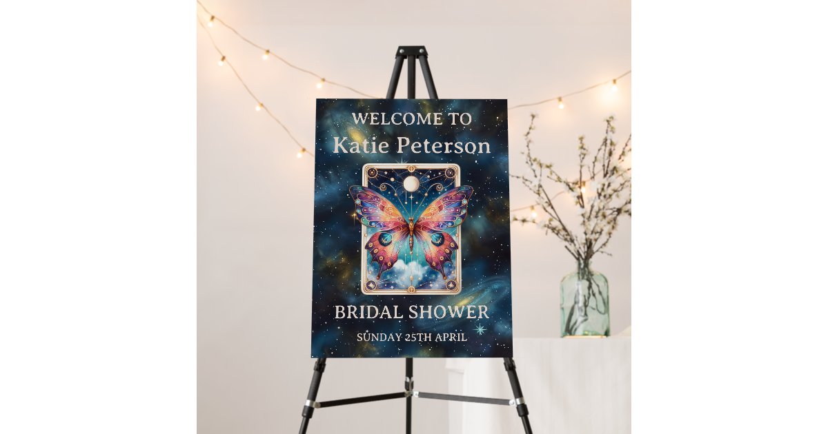 Celestial Theme Bridal Shower Welcome Sign | Zazzle