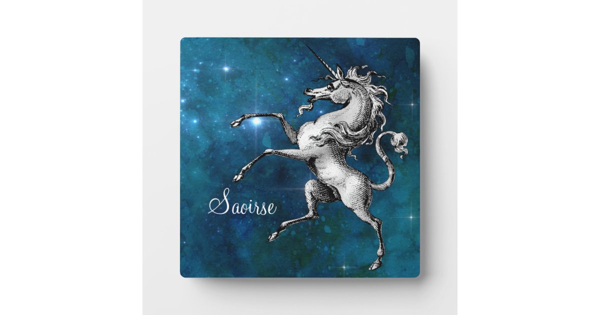 Celestial Unicorn Plaque | Zazzle