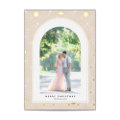 Celestial Vintage Art Deco Photo Christmas Card | Zazzle