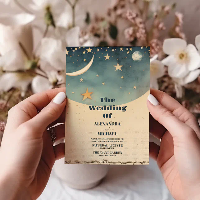 Celestial Wedding Invitation | Zazzle