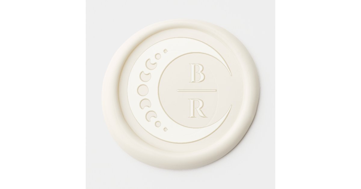 Celestial Wedding Wax Seal Sticker | Zazzle
