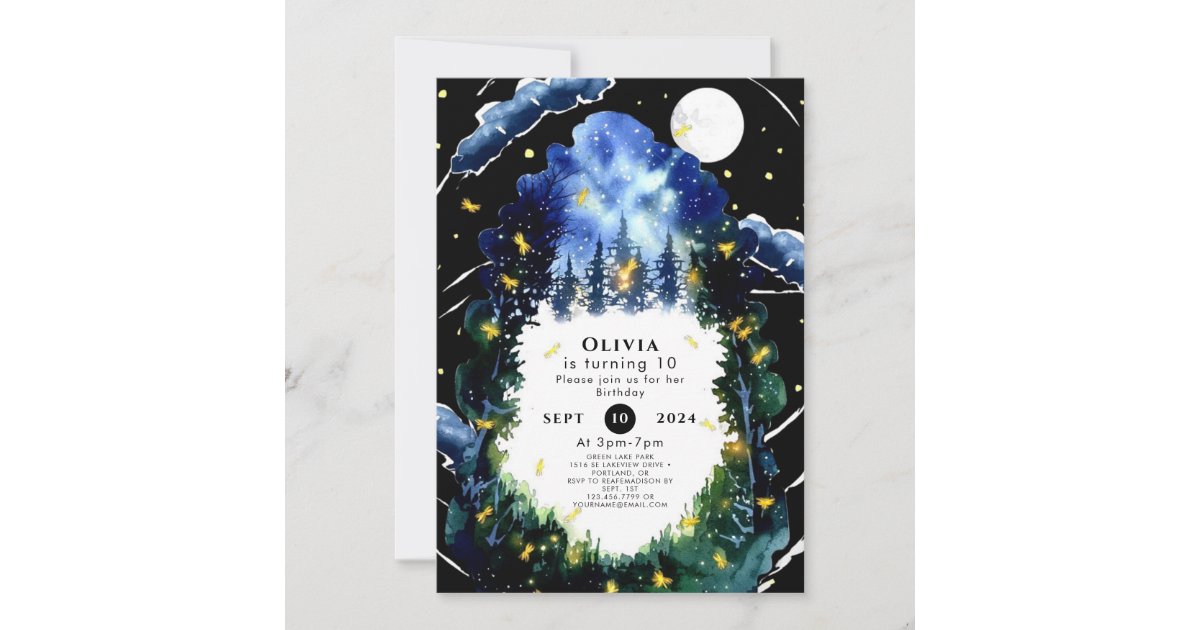 Celestial Whimsy Woodland Birthday Invitation | Zazzle