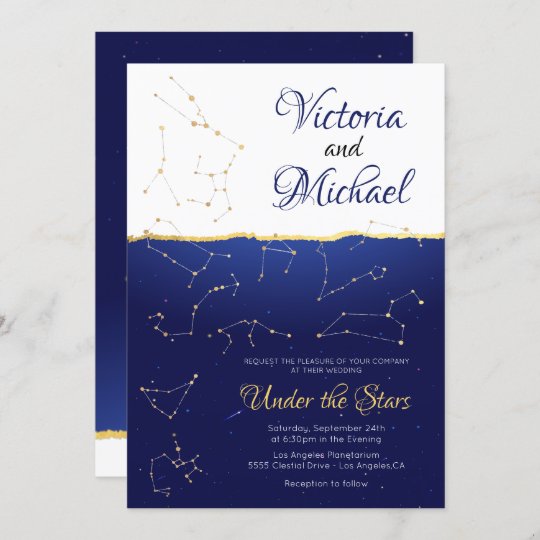 Celestial Zodiac Star Signs Constellation Invitation | Zazzle.com
