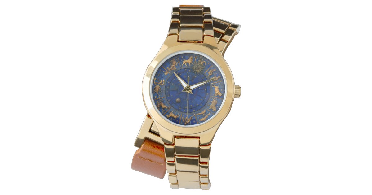 Celestial zodiac sun moon constellation stars watch | Zazzle