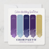 Celine • Purple & Blue Wedding Color Palette Card | Zazzle