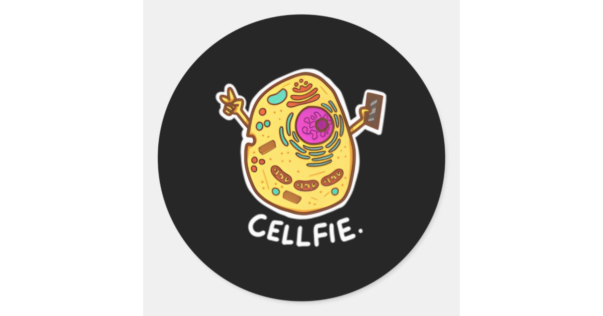 Cell-Fie Science Biology Classic Round Sticker | Zazzle
