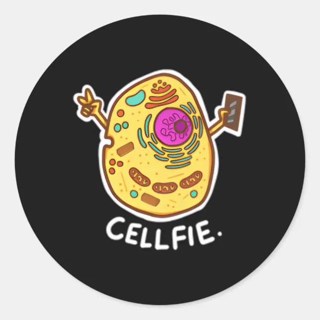Cell-Fie Science Biology Classic Round Sticker | Zazzle