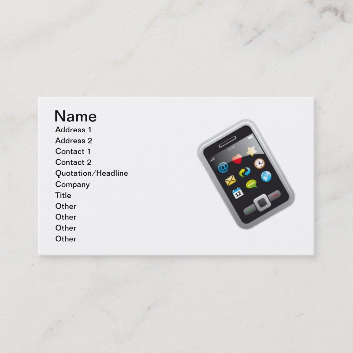 Cell Phone Business Card | Zazzle.com