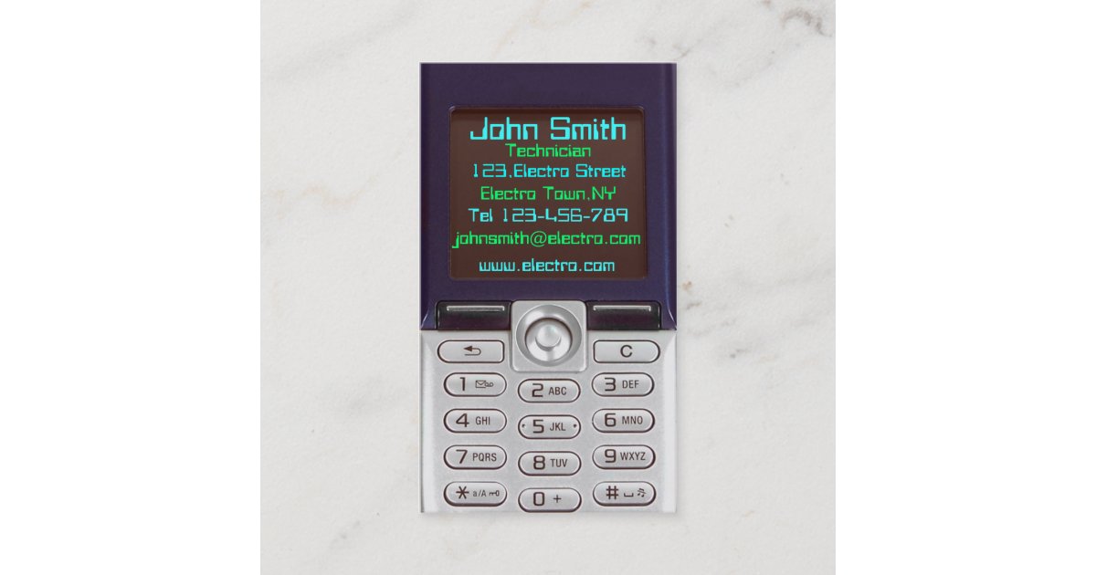 Cell Phone Business Card | Zazzle