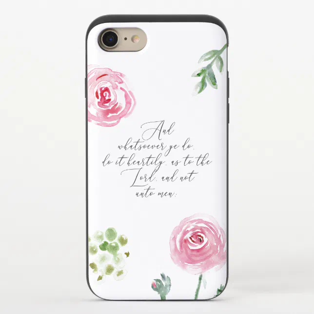 Cell Phone Case with Bible Verse and watercolor | Zazzle