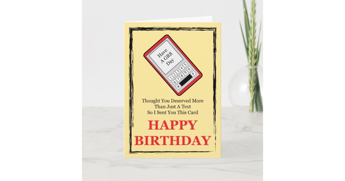 Cell Phone Happy Birthday Card | Zazzle.com