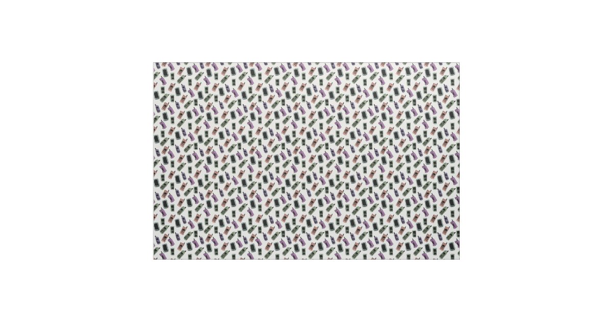 Cell Phone Pattern Fabric | Zazzle