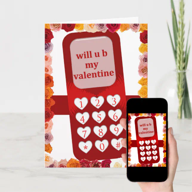 Cell Phone Valentine Card | Zazzle