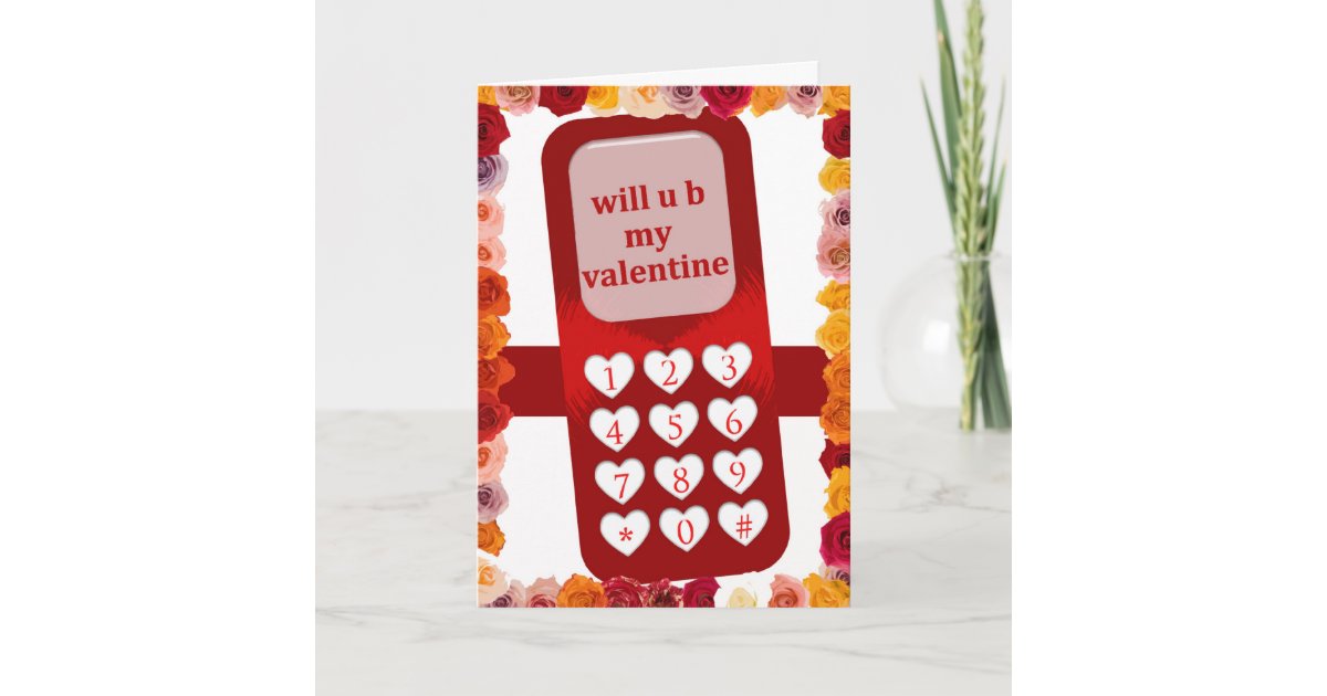 Cell Phone Valentine Card | Zazzle