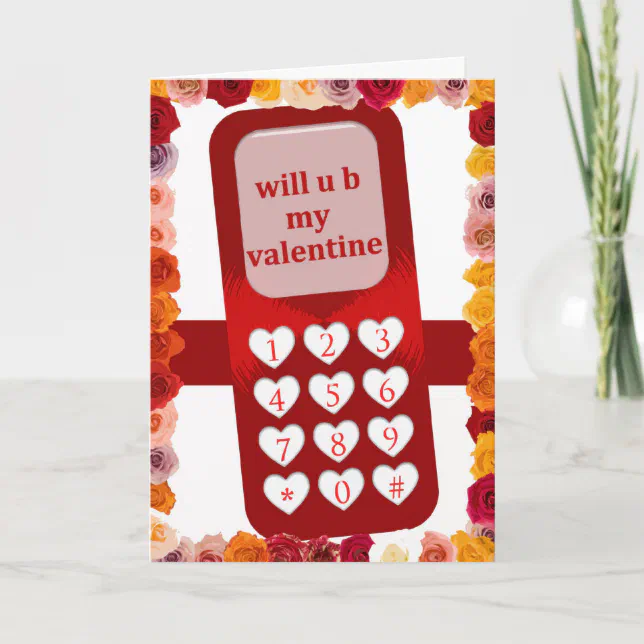 Cell Phone Valentine Card | Zazzle
